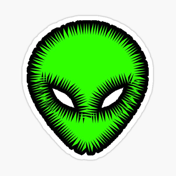 "Alien Head Evil Design" Sticker for Sale by Pikmi | Redbubble