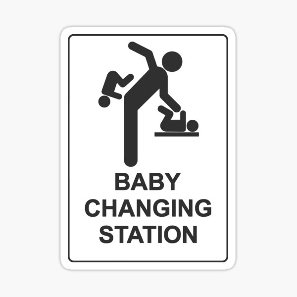 "Baby Changing Station" Sticker for Sale by RedDax | Redbubble