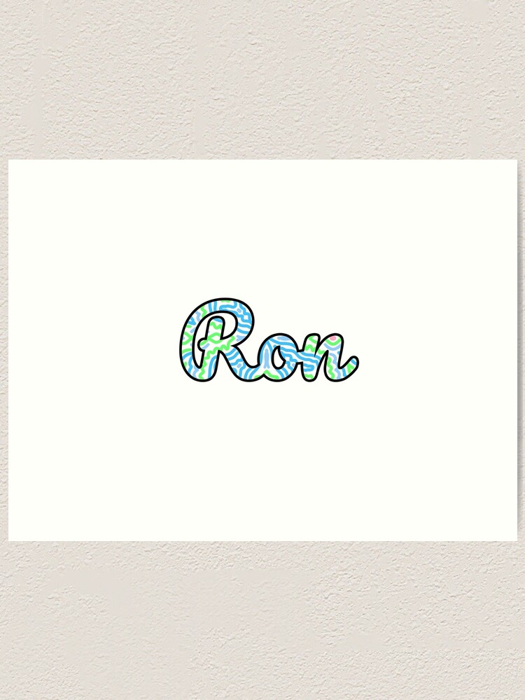 "Ron Handwritten Name" Art Print by inknames | Redbubble