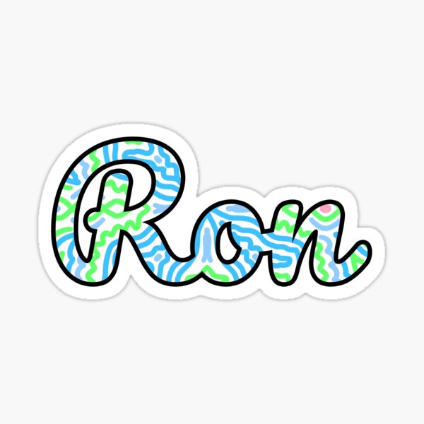 "Ron Handwritten Name" Sticker by inknames | Redbubble