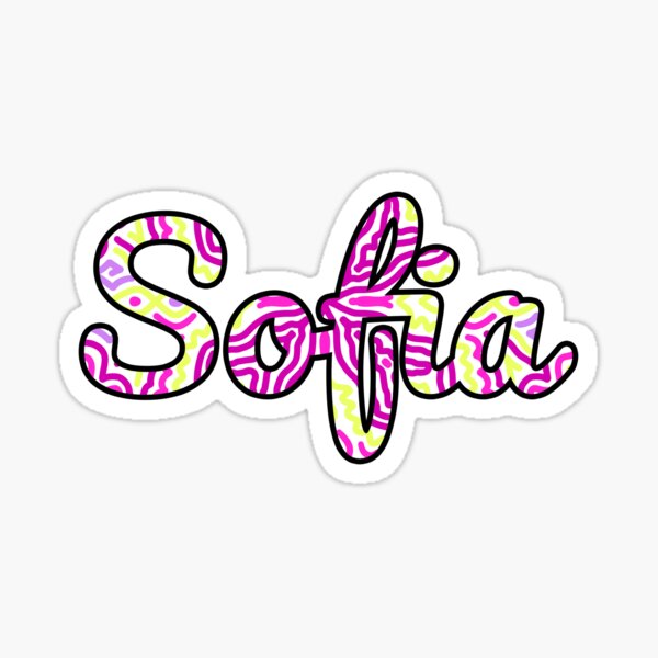 "Sofia Handwritten Name" Sticker for Sale by inknames | Redbubble