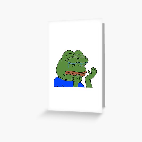 "Peepo sad crying white background" Greeting Card by Katuse | Redbubble
