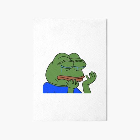"Peepo sad crying white background" Art Board Print for Sale by Katuse ...