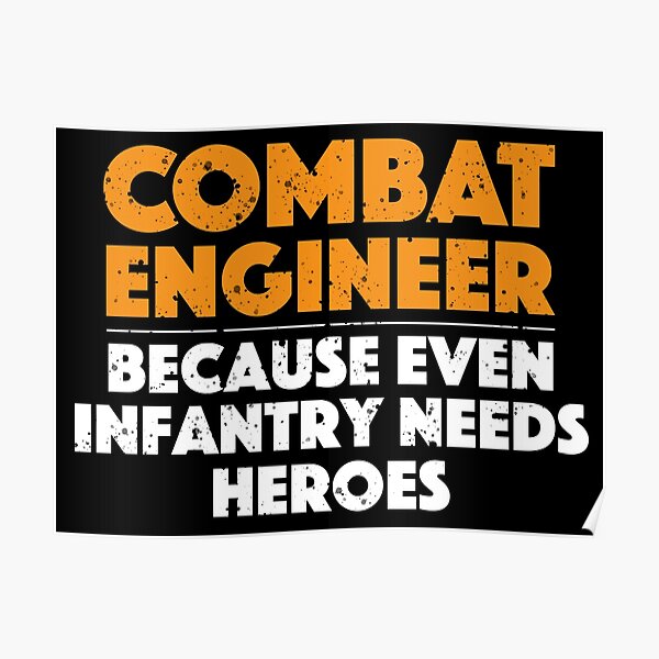 Póster «Combat Engineer Army Gift Engineering camiseta» de ...