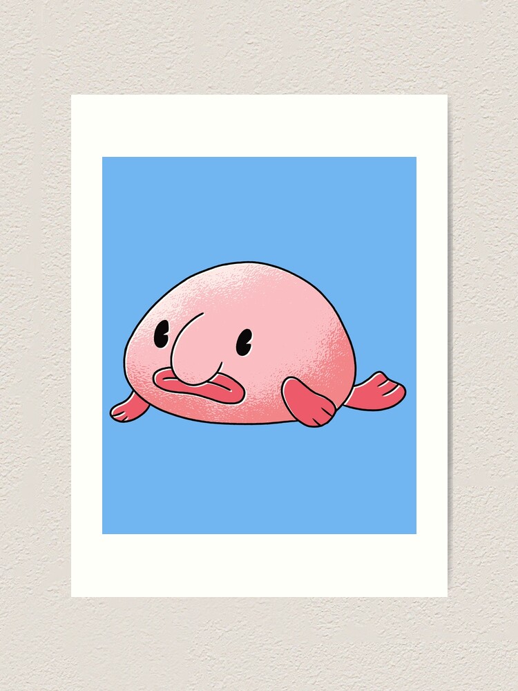 "Blockish, cute fat fish" Art Print for Sale by DerSenat | Redbubble