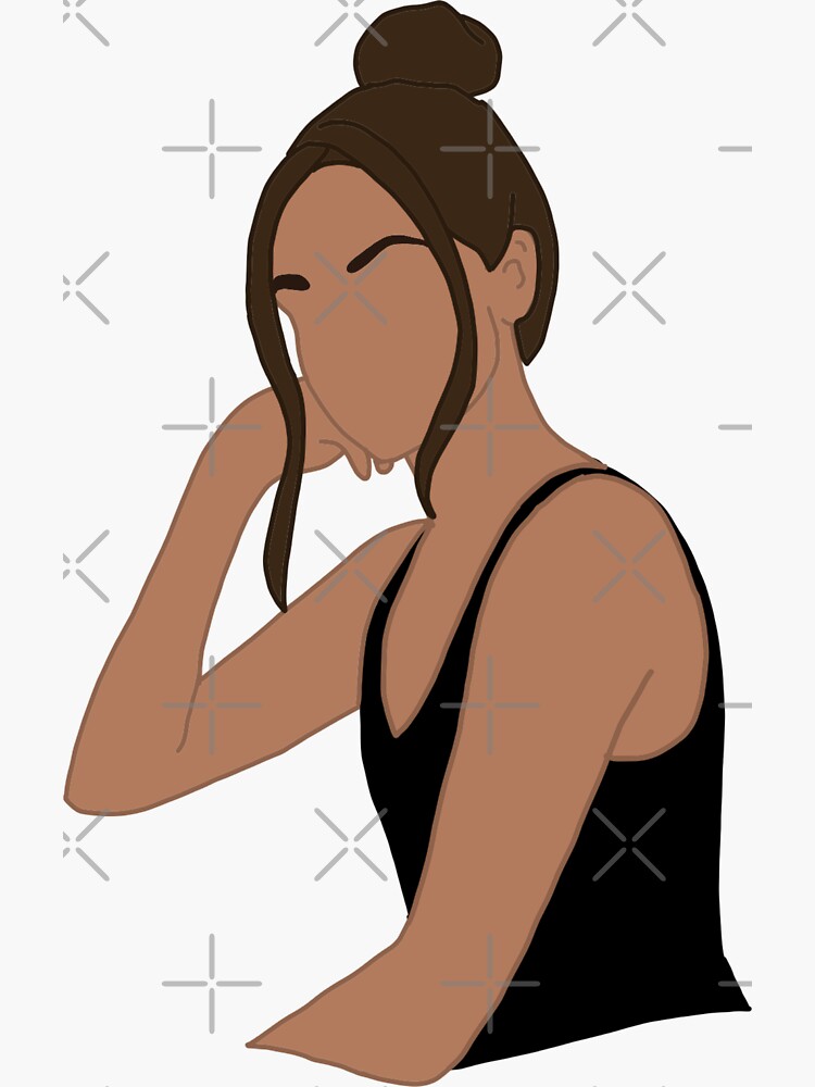 "maggie outline cute lindemann" Sticker by ilomilo15 | Redbubble