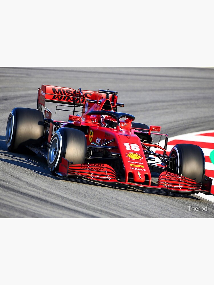 "Charles Leclerc in the 2020 F1 car at an angle" Art Print by Therod ...