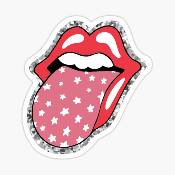 "Cute tongue sticker glitter " Sticker by charleysimpson | Redbubble