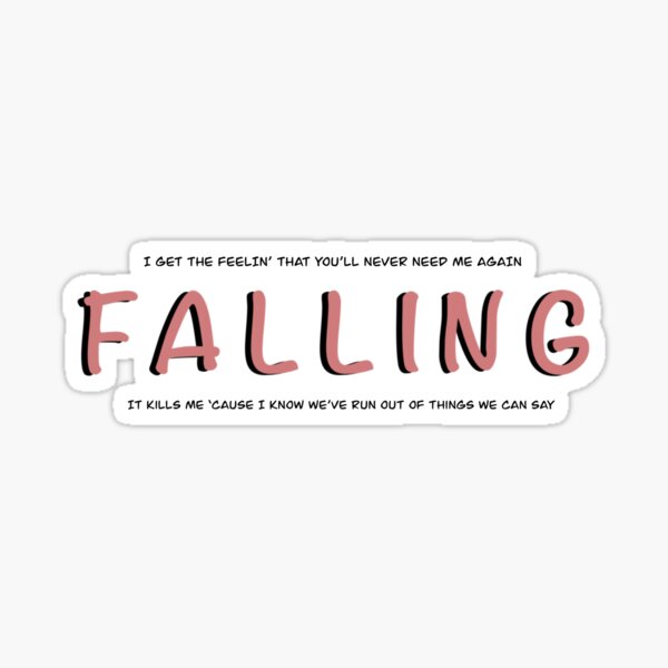 "Falling" Sticker for Sale by Larryinmyblood | Redbubble
