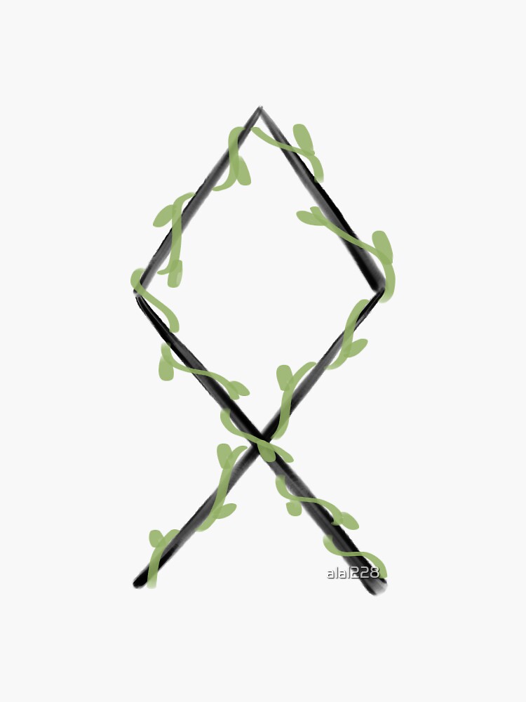 "Othila Elder Futhark Rune" Sticker by alal228 | Redbubble