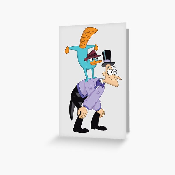 "Doof and Perry Celebration Dance" Greeting Card by polliadesign ...