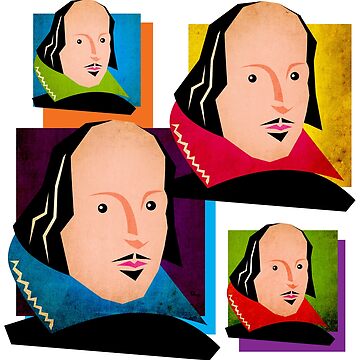 "SIR WILLIAM SHAKESPEARE - COLOURFUL, POP-ART STYLE COLLAGE ...
