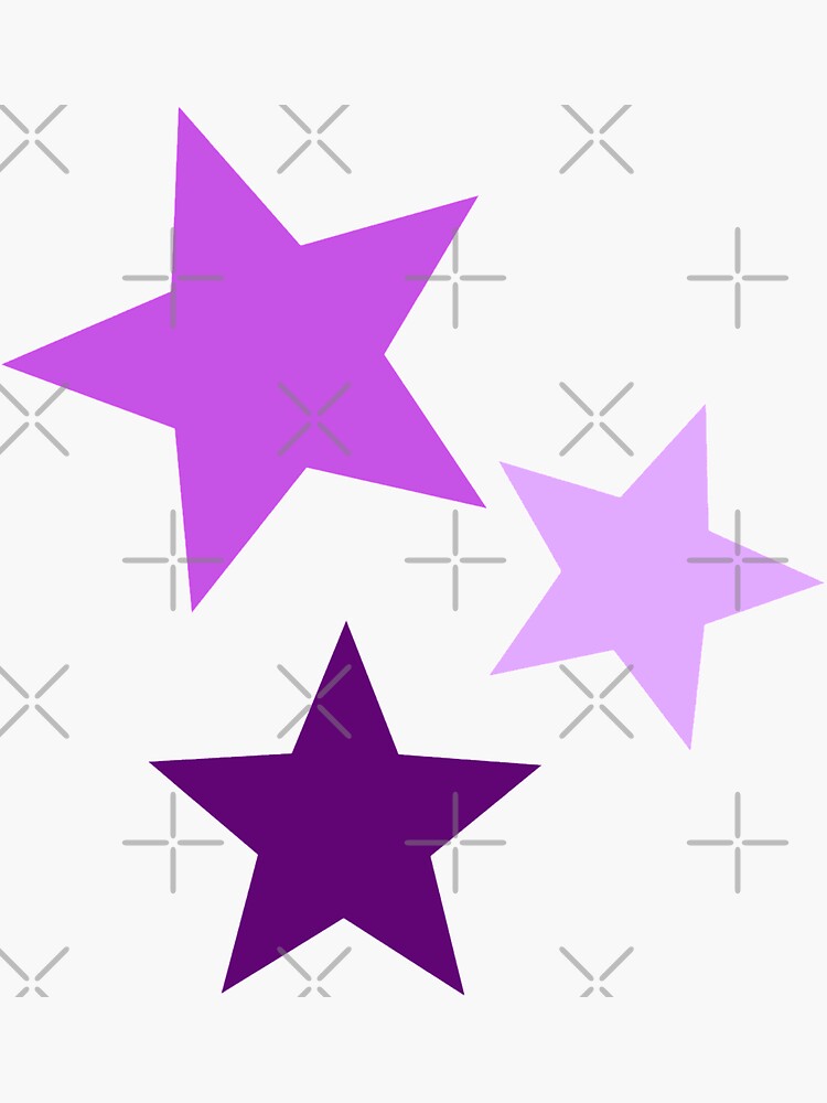 "Purple Stars" Sticker for Sale by sunsetriverside | Redbubble