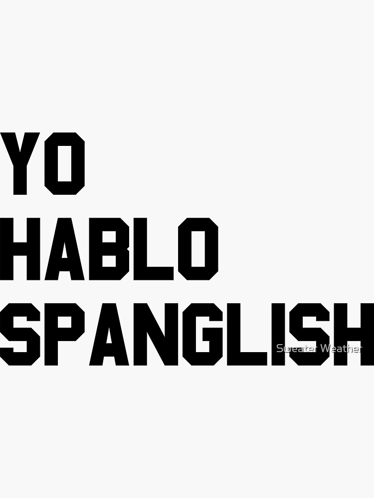 "Yo hablo español" Sticker by AnassHTM | Redbubble