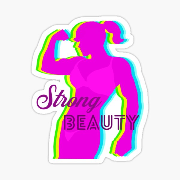 "Strong beauty health weightlifting women muscles" Sticker for Sale by ...