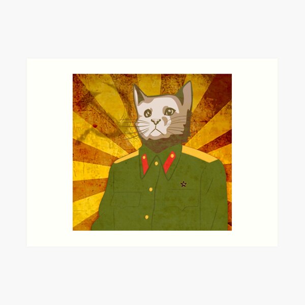 "Joseph Stalin as a cat in vector style" Art Print for Sale by ...