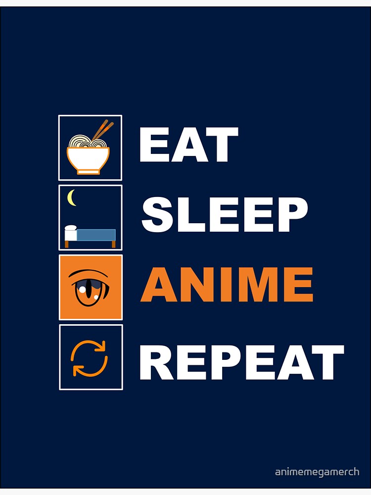 "Anime Watchers Daily Routine" Sticker by animemegamerch | Redbubble