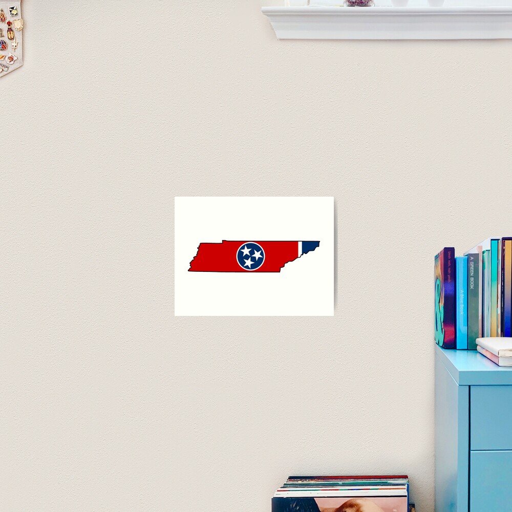 "Tennessee State Outline Flag" Poster for Sale by tennessee-carly ...