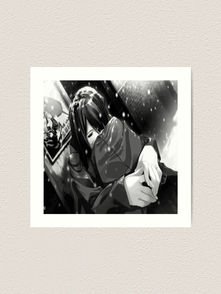 "Sad Crying Gothic Anime Girl" Art Print by WittyMillennial | Redbubble