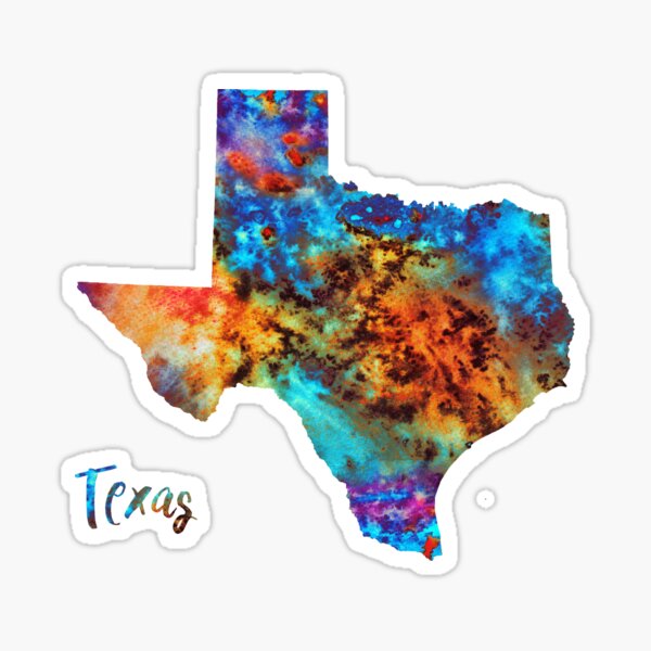"Texas " Sticker for Sale by Rosaliartbook | Redbubble