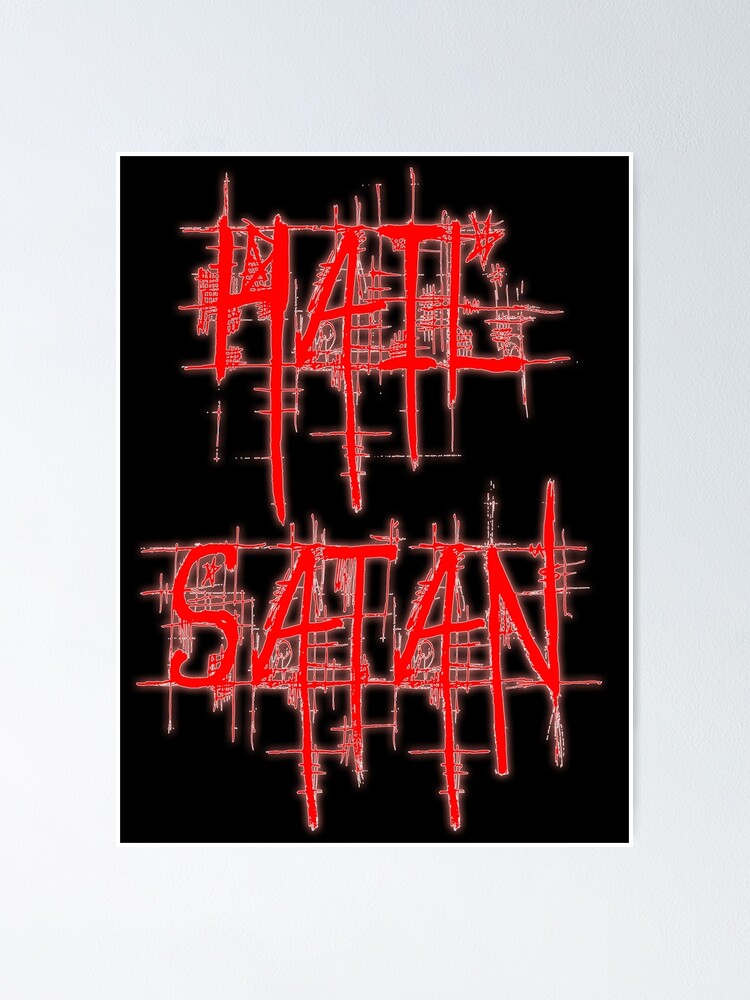 "Hail Satan Red" Poster by frigamribe88 | Redbubble