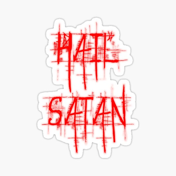 "Hail Satan Red" Sticker by frigamribe88 | Redbubble