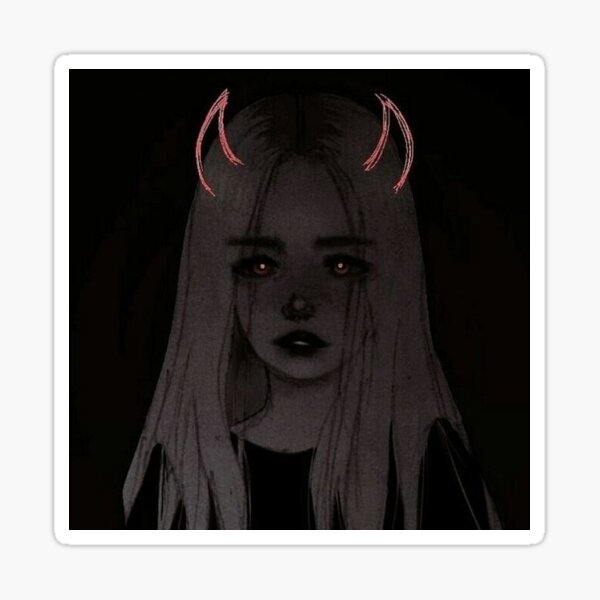 "Sad girl" Sticker by Oriana2020 | Redbubble