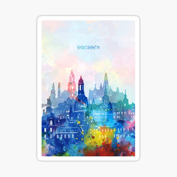 "dresden skyline" Sticker for Sale by BekimART2 | Redbubble