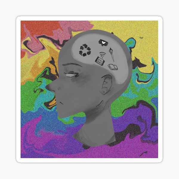 "Tv static" Sticker for Sale by emtheartist3 | Redbubble