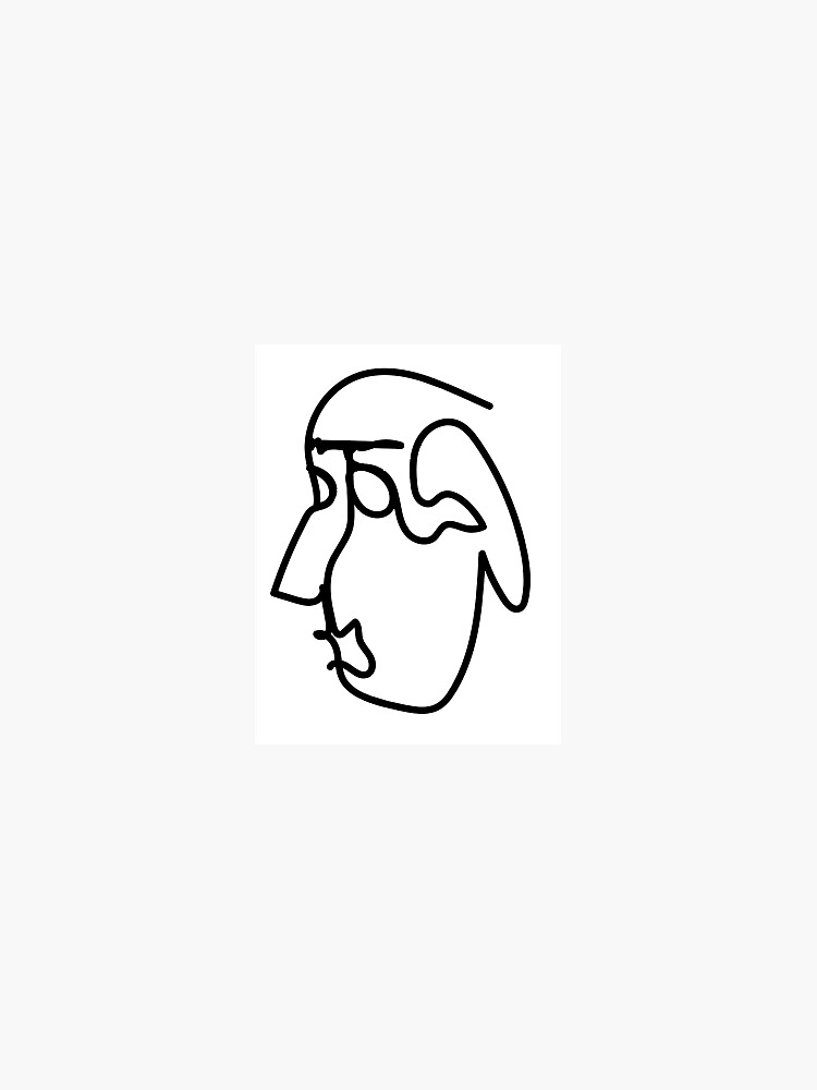 "face outline" Sticker by raegandoise | Redbubble