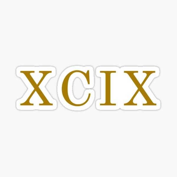 Pegatina «número romano 99 | Número romano XCIX | números romanos en ...