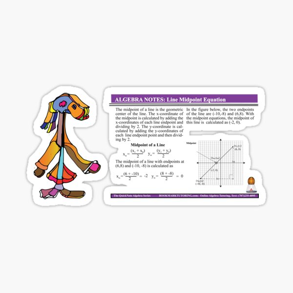 "Midpoint Formulas Explained: The AlgebraMatrix at Redbubble" Sticker ...