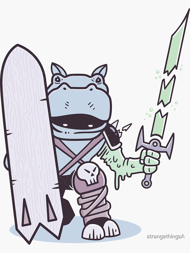 "Hippo Crypt" Sticker for Sale by strangethingsA | Redbubble