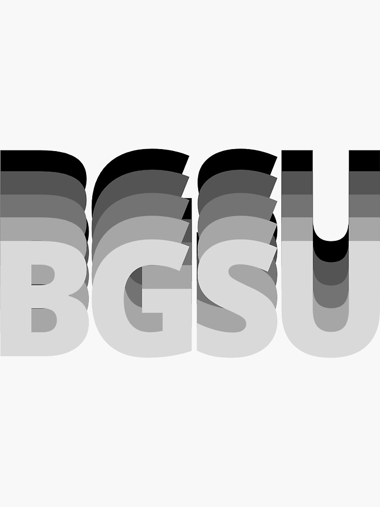 "BGSU Gray Scale Design" Sticker by Makattack99 | Redbubble