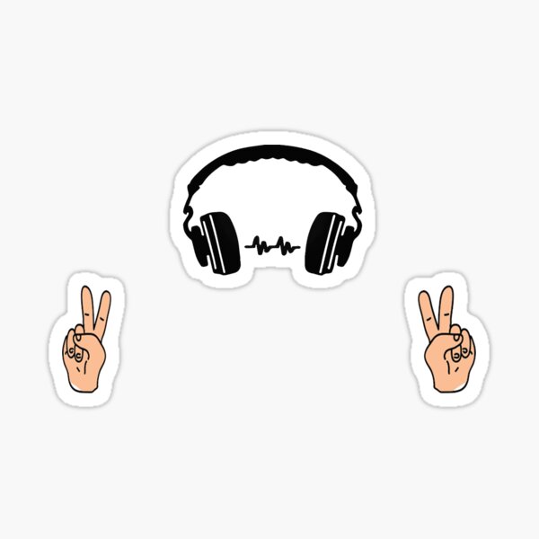"Dj Headphones" Sticker for Sale by oxoxoxo | Redbubble