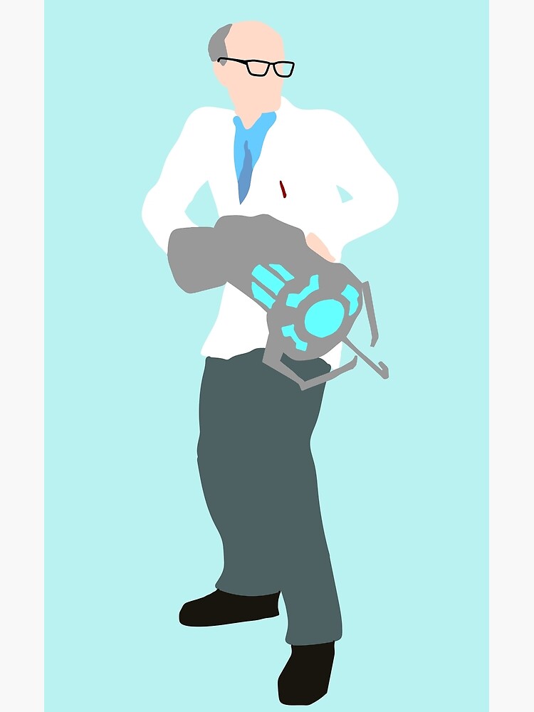 Garrys' Mod Dr. Kleiner with Physics Gun Premium Matte Vertical Poster ...