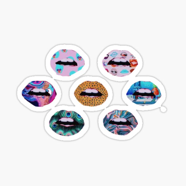 "Lips Sticker Pack" Sticker for Sale by HWinchester | Redbubble
