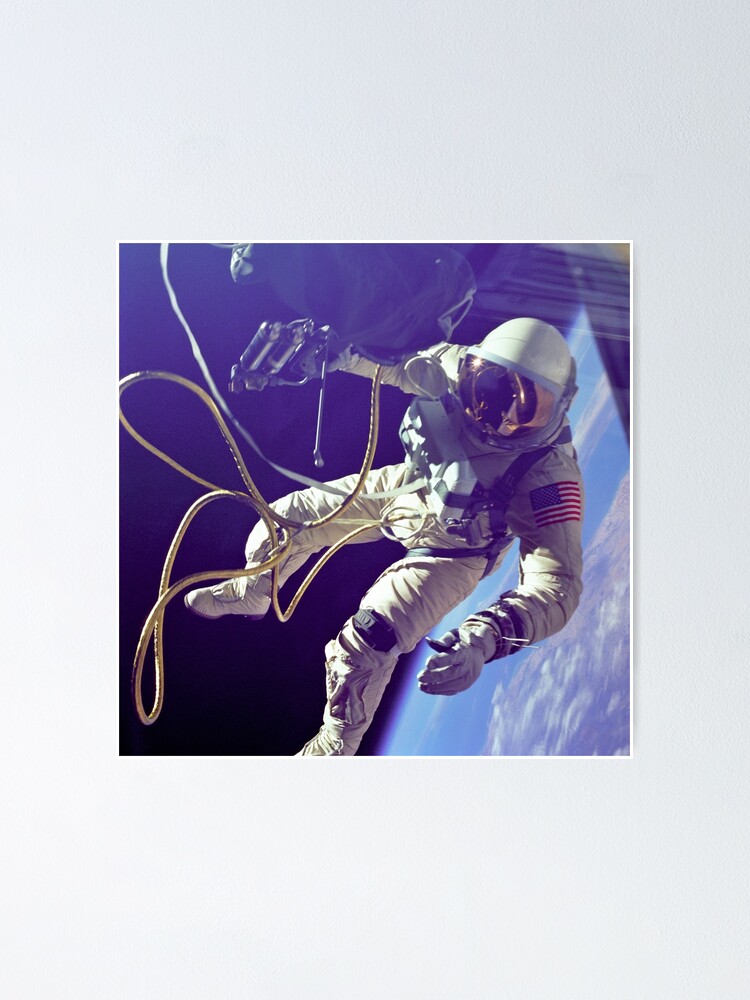 "First Ever NASA Spacewalk, Gemini IV, 1965 (8K resolution)" Poster for ...