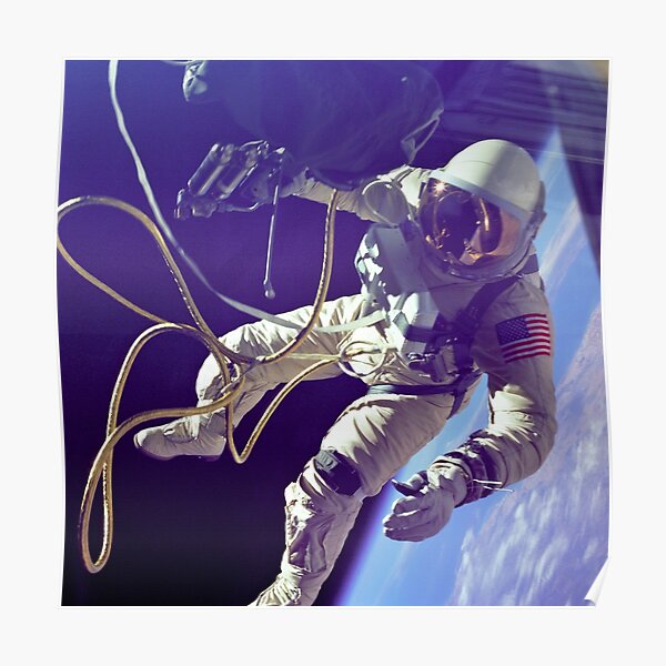 "First Ever NASA Spacewalk, Gemini IV, 1965 (8K resolution)" Poster for ...