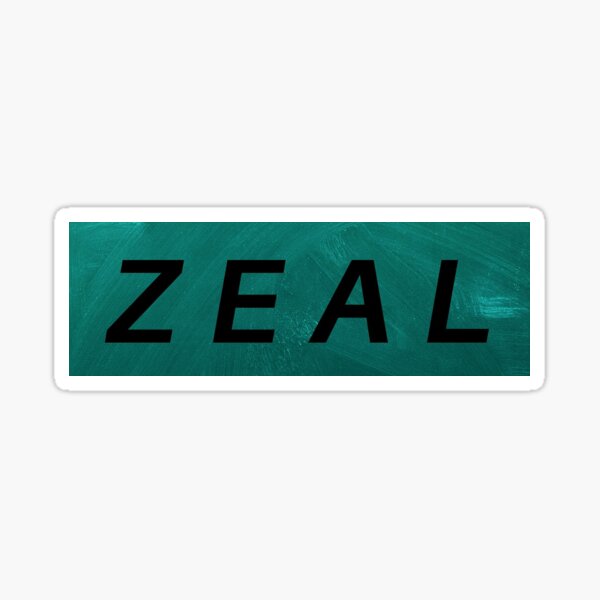 "ZEAL sticker" Sticker for Sale by Carielizz | Redbubble