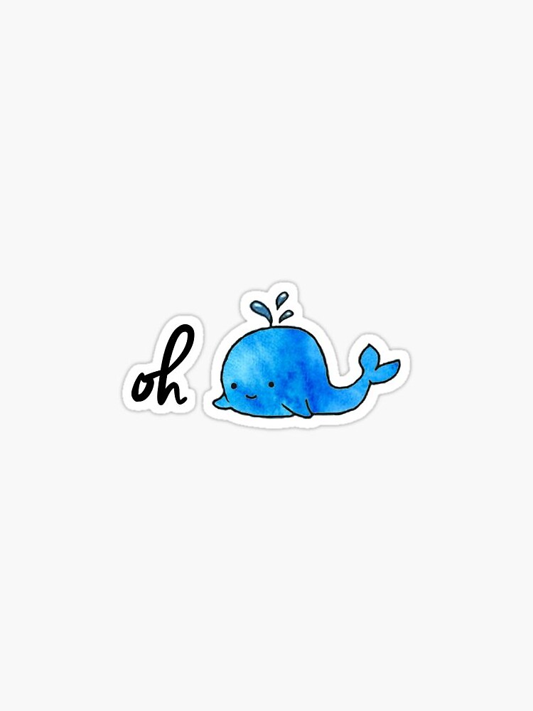 "oh whale sticker" Sticker for Sale by julianora | Redbubble