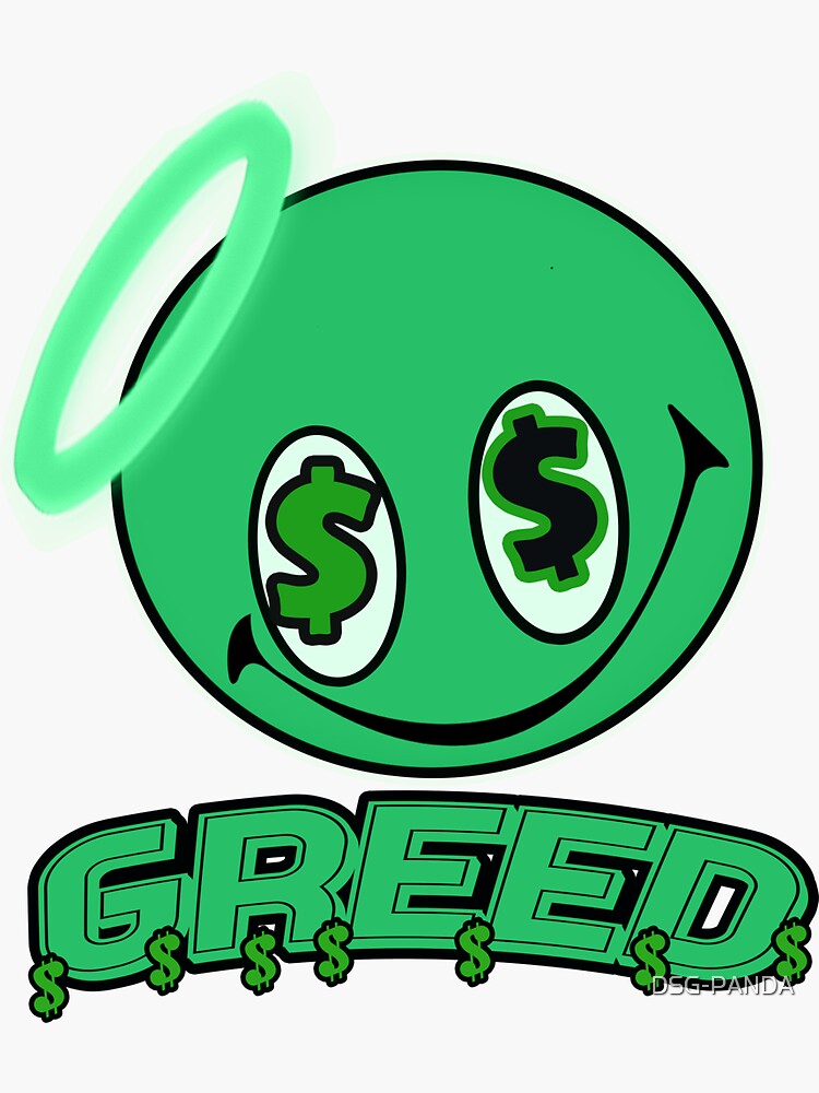 "GREED EMOJI " Sticker by DSG-PANDA | Redbubble