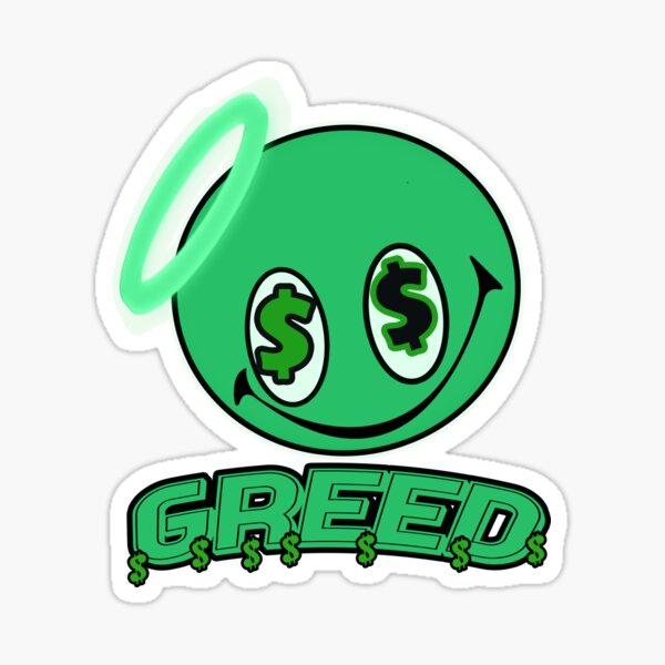 "GREED EMOJI " Sticker by DSG-PANDA | Redbubble