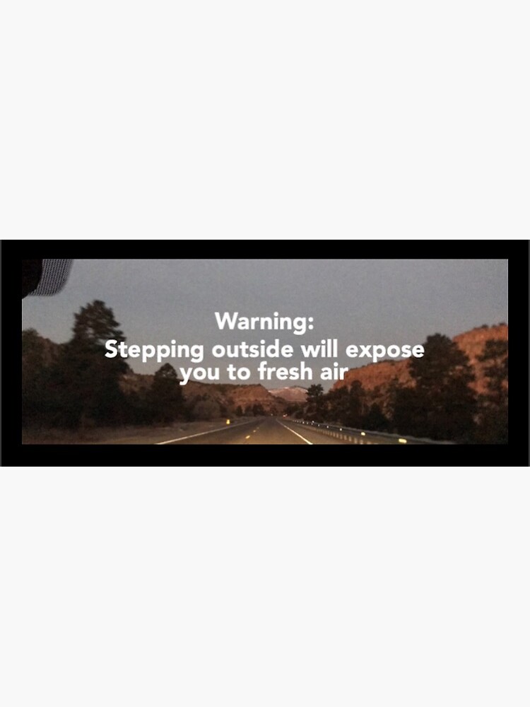 "Warning: Fresh air" Sticker for Sale by mazzara2 | Redbubble