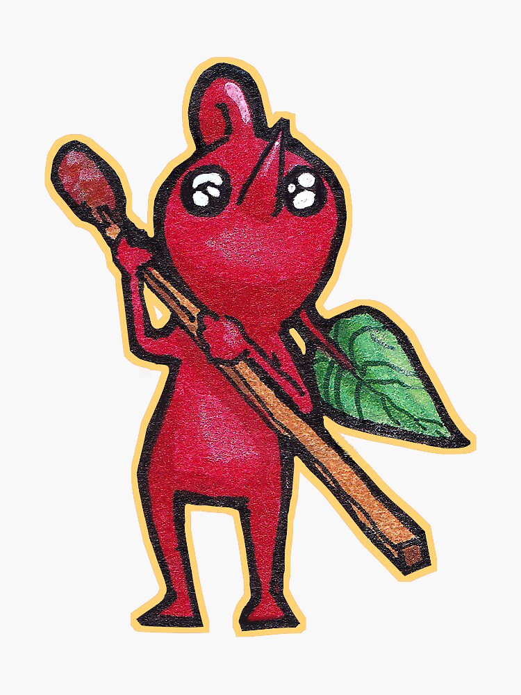 "Red Pikmin" Sticker for Sale by Johbee | Redbubble