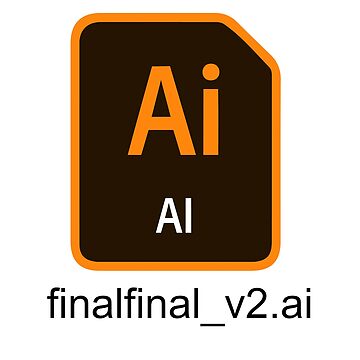 "Final Illustrator Document" Sticker by cludix | Redbubble