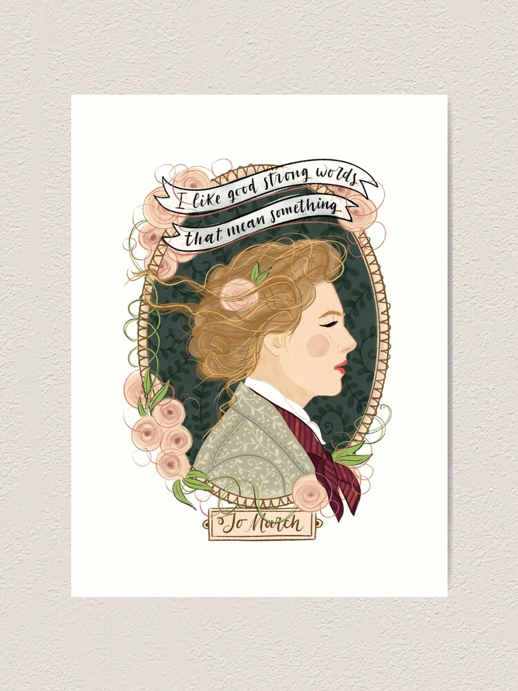 "Little Women potraits: Jo March botanical illustration" Art Print for ...