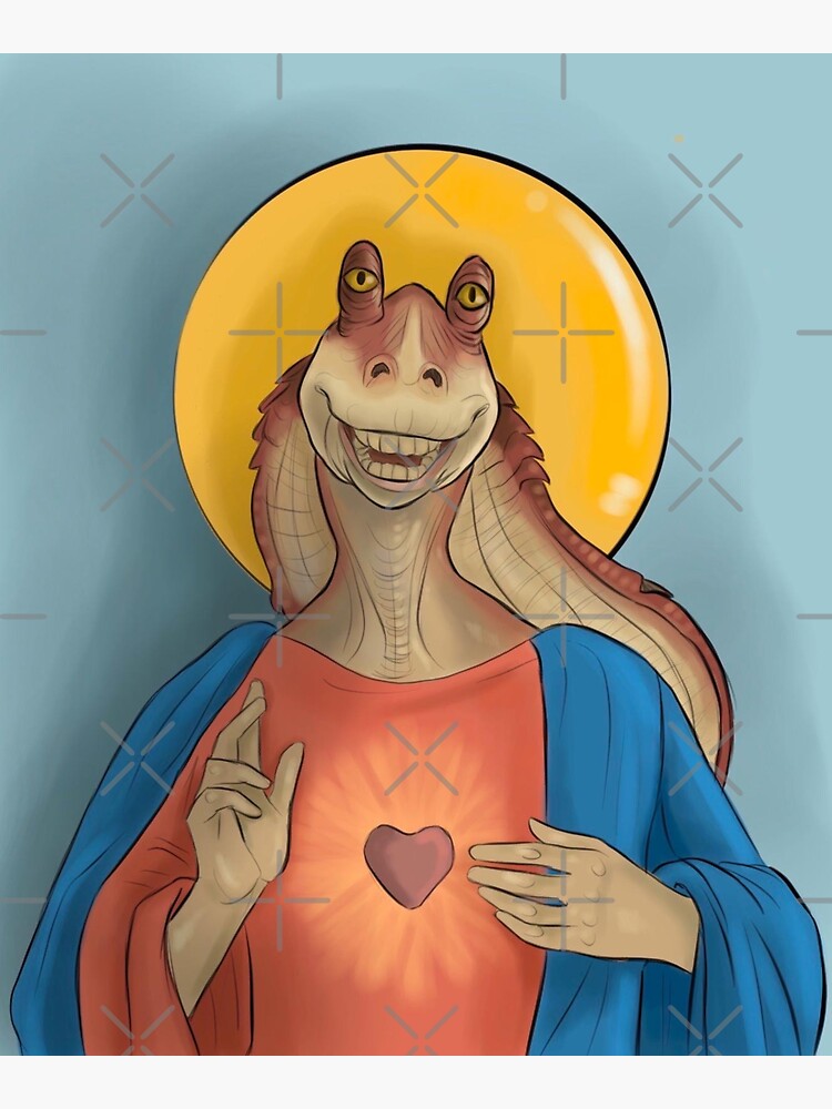 "jar jar binks" Sticker for Sale by morbid-meerkat | Redbubble