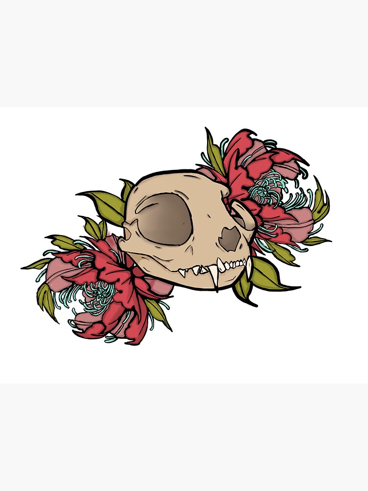 "Neo traditional skull" Sticker by Soestheartist | Redbubble
