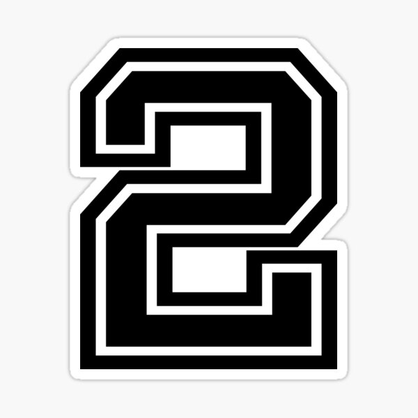 Pegatina «2 Team Sports Number 2 - TWO Sport Shirt - Competición ...